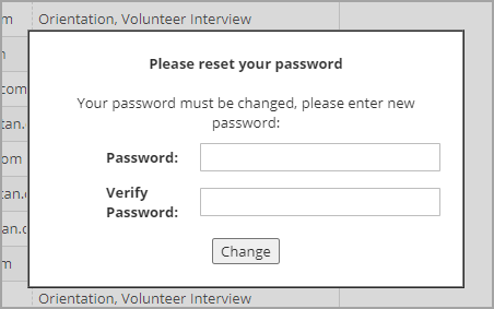 Logging in for the first time