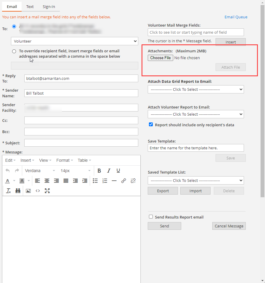 Insert image into an email message