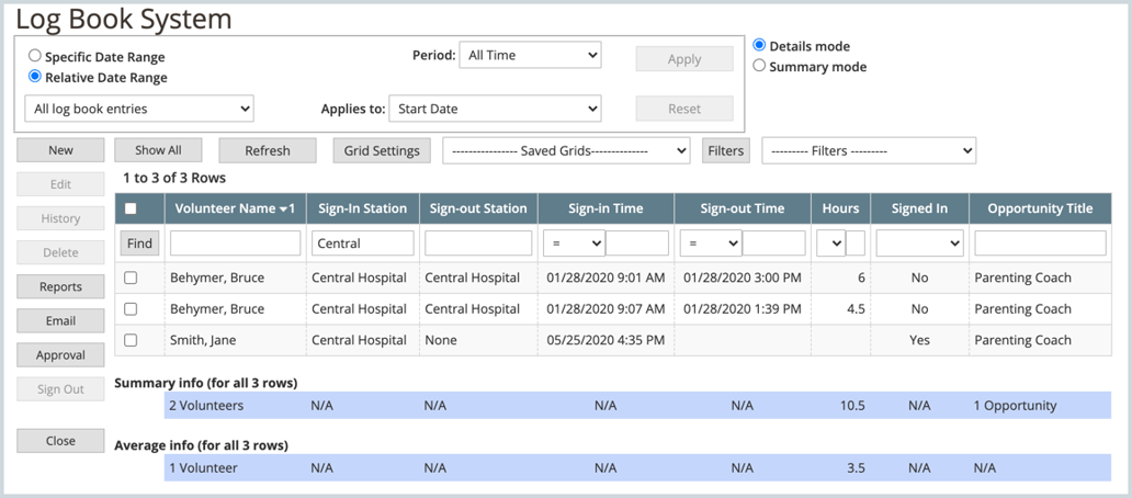 View Sign-In Station hours
